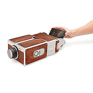 Mini Portable Projector Smart Phone Projector 2.0 Mobile Phone Projection for Home Audio & Video Projector(Brown)