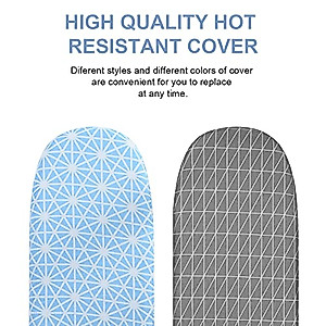 Johgee Foldable Tabletop Ironing Board with Iron Rest, Small Ironing Board with 2 Cotton Covers, Portable Mini Ironing Board with Non-Slip Folding Feet for Home, Laundry Rooms, Travel Use and Dorms