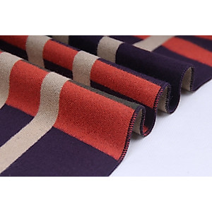 Shubb Men's Scarves, Men Cashmere Feel Scarf, Classic Checked Winter Scarves for Men, Black Check