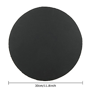 3 Pack Slate Cheese Boards, 12 x 12 Inch Slate Cheese Tray Round Charcuterie Boards Serving Tray Slate Platter Display Chalkboard with Soapstone Chalk for Serving Cheese, Appetizer, Sushi