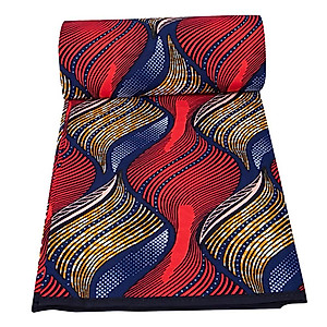 HollandaisWax African Fabric 6 Yard Printed Wax Cloth African Ankara Fabric DIY Party Dress 24FS1545