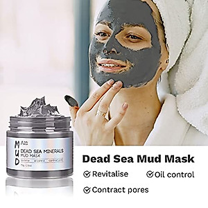 ANAI RUI Turmeric Clay Mask - Green Tea and Dead Sea Minerals, Spa Facial Mask Set for Pore Treatment/Smooth/Clarify, Indoor Use, 2.5 oz each