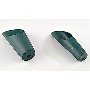 HOME-X Soil Scoops, Small Gardening Tools, Potting Scoopers, Bonsai Tool, Set of 2 Different Sizes – Green- 6 ½” x 2 ½ “ and 6 ¼ “ x 1 ¾ “