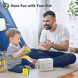 Vdealen Speed Cube Set, Cube Bundle 2x2 3x3 Pyramid Dodecahedron Mirror Magic Cube Pack, Puzzle Cube Collection Toys Easter Valentines Gift for Kids Teens Adults [5 Pack]