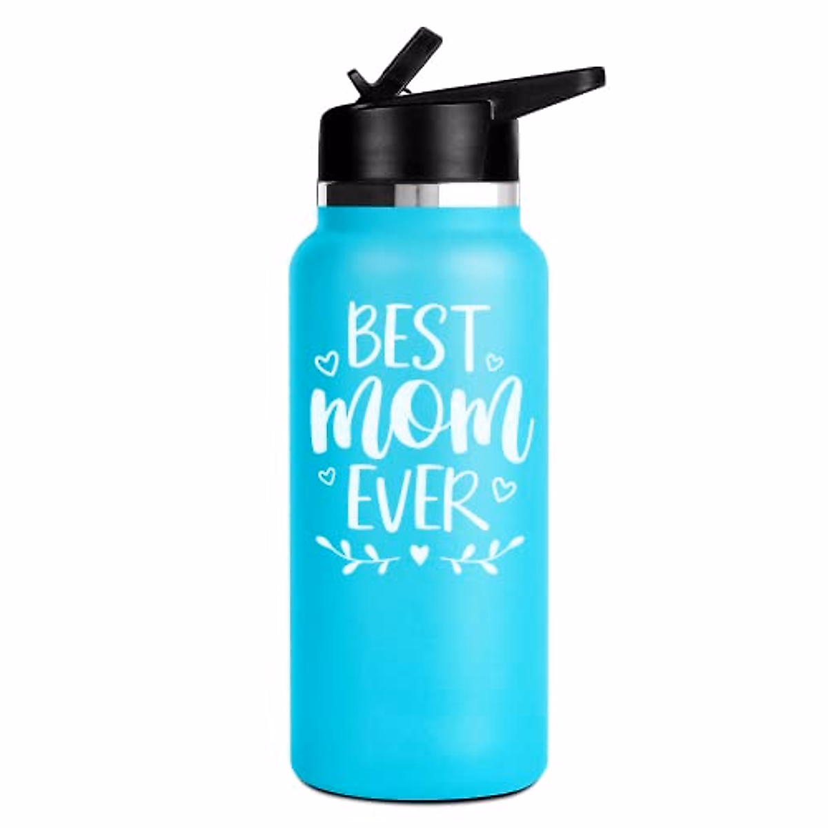 Best Mom Ever Water Bottles, Gifts for Mom from Son - 32oz Insulated Water Bottle, Mom Tumbler - Christmas Gifts for Mom from Daughter, Best Mothers Day Gifts & Birthday Gifts For New Mom, Step Mom