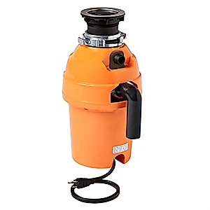 AmazonCommercial Garbage Disposal with Power Cord, 1 HP