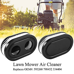 Besnor 798452 798339 593260 334404 Lawn Mower Air Cleaner Cartridge Filter, Used on 4247 5432 500EX 550EX 575EX 625EX 675EXI 725EXI Series Engine, 2 Pack