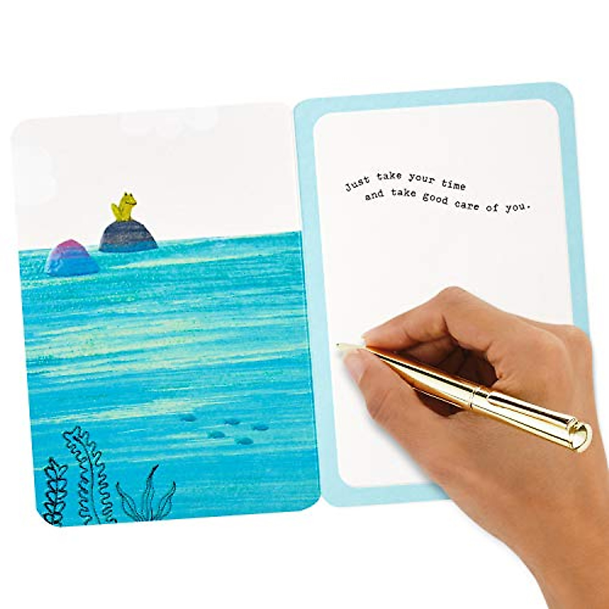 Hallmark Get Well Card (Turtle Floating)