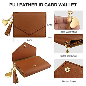 DGDFLDGC Wristlet Keychain with Wallet Elastic Silicone Beads Keychain Wristlet Wallet with Card Pocket Beaded Keychain Bracelet (Brown)