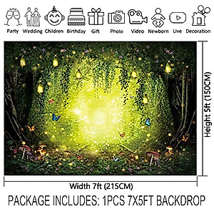 YCUCUEI 7x5ft Spring Enchanted Forest Backdrop Easter Fairy Tale Wonderland Woodland for Kids Girl Room Wall Decorations Birthday Party Photo Prop