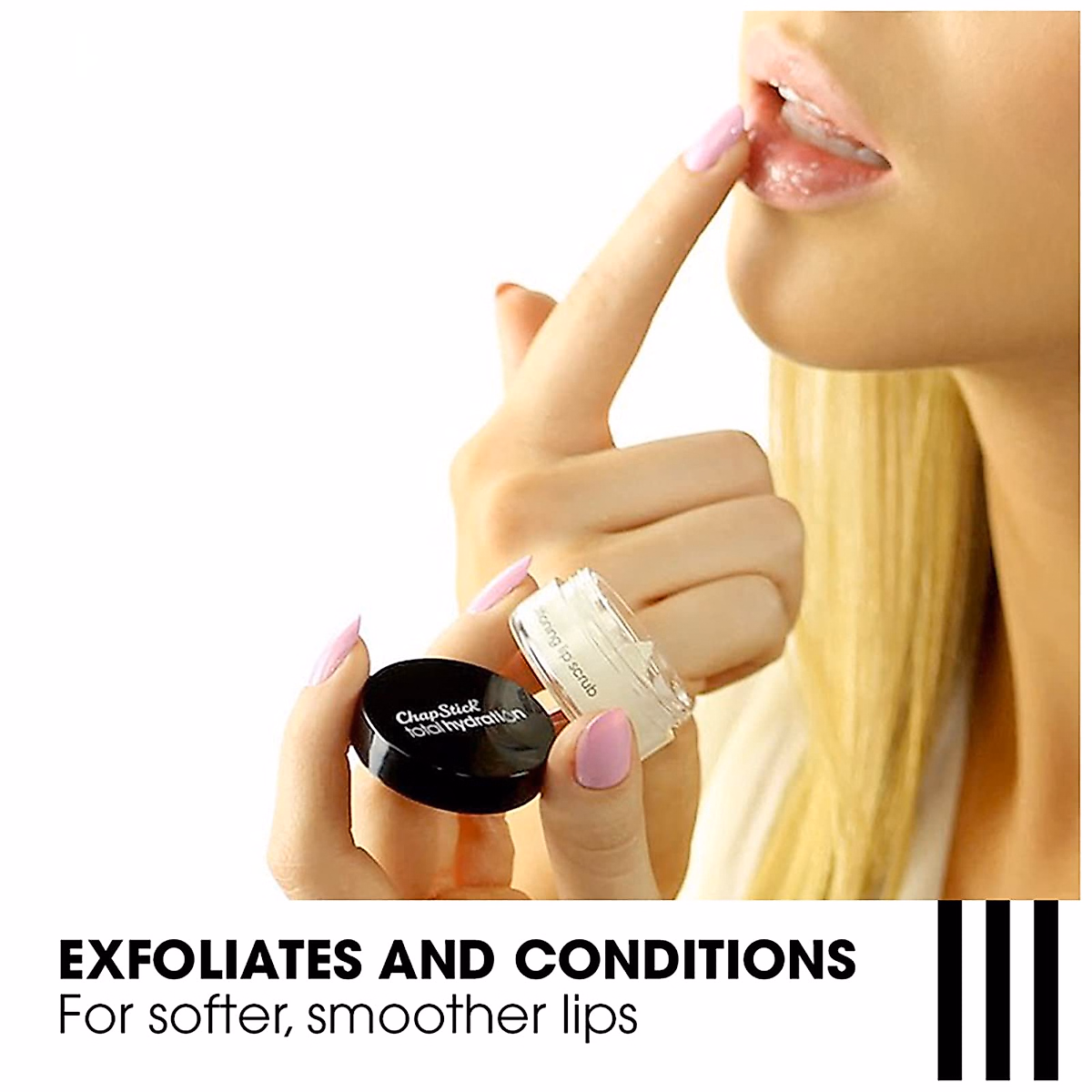 ChapStick Total Hydration Sugar Plum Flavor Conditioning Lip Scrub and Lip Exfoliator Jar - 0.27 Oz