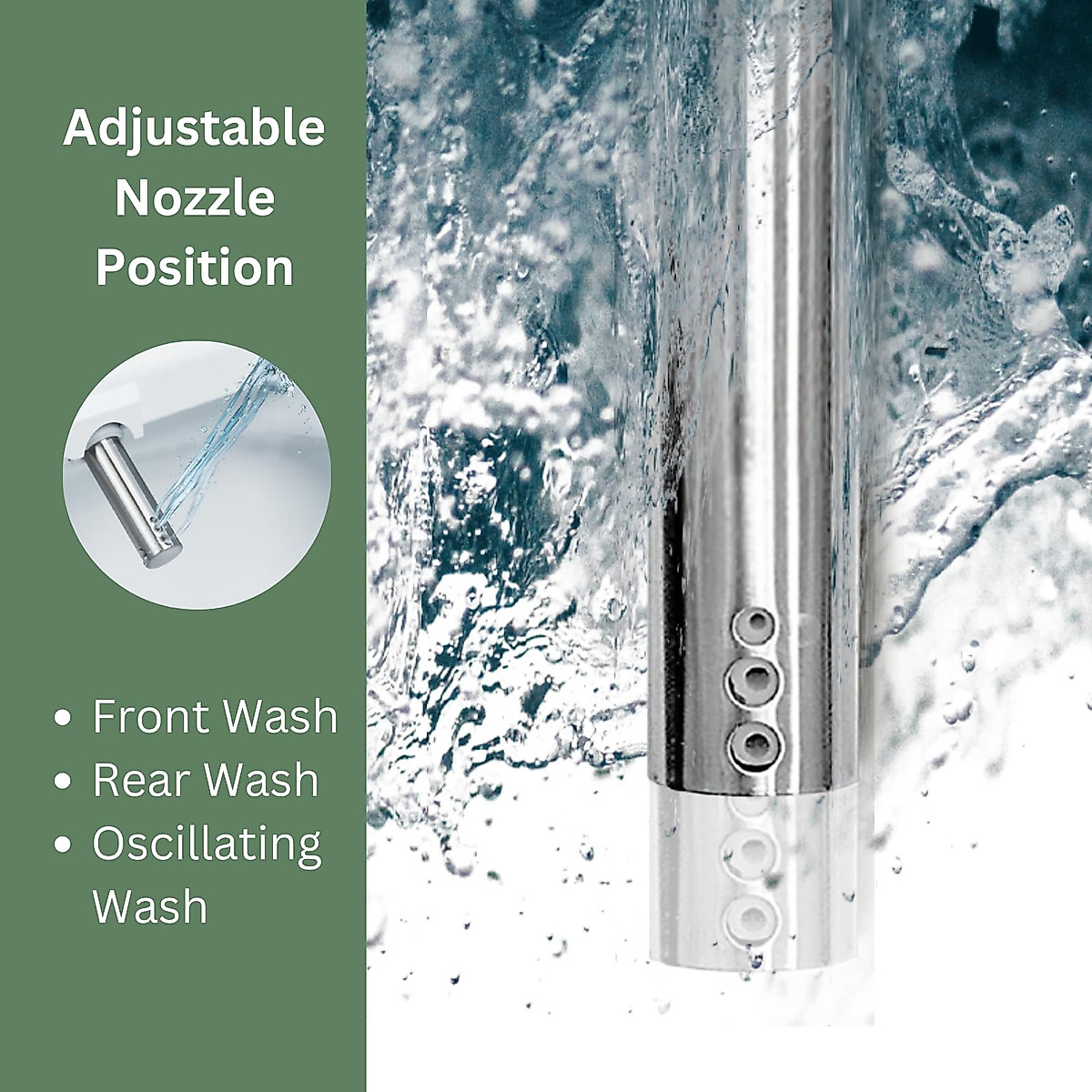 Inus N21 Electric Heated Bidet Toilet Seat Elongated, Warm Water, Smart Heated Water Luxury Bidet Toilet Seat with Kids Mode, Self Cleaning Nozzle, Tankless, Smart Touch Panel & Temperature Control