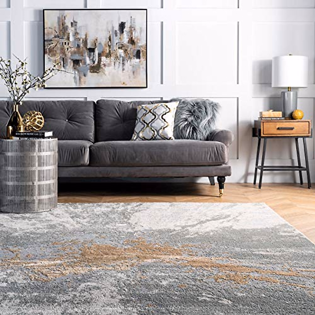 nuLOOM Cyn Abstract Accent Rug, 2' x 3', Silver