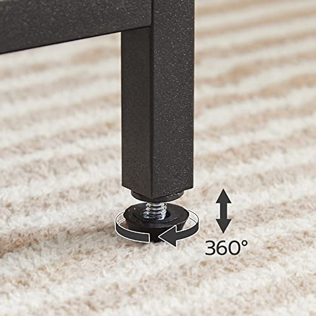 HOOBRO Tall End Table with Charging Station, Industrial Telephone Table with Metal Storage Basket, High Side Table Nightstand for Living Room, Bedroom, Office, Rustic Brown and Black BF06UDH01