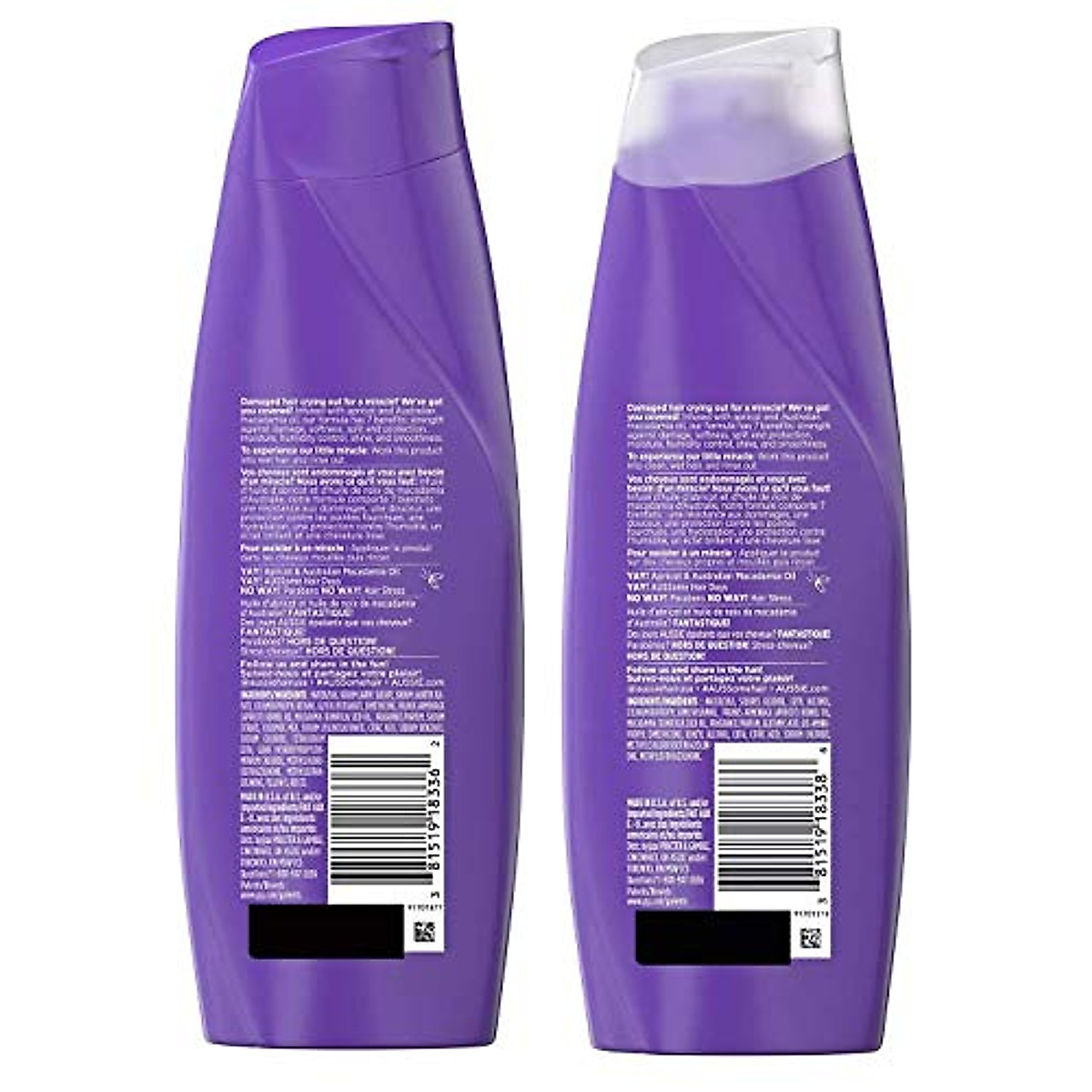 Aussie Total Miracle Collection 7n1 Shampoo and Conditioner Set, 12.1 Fluid Ounce Each