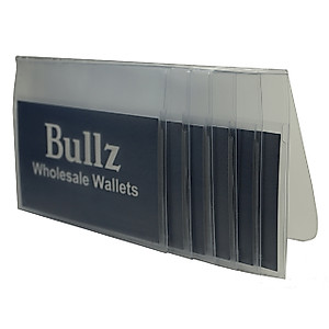 Bullz Heavy Duty Vinyl Plastic Secretary Inserts for Long Wallets- 6 Pages