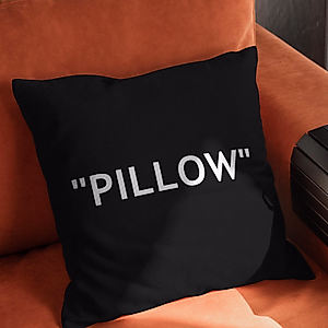 Snycler Hypebeast Room Decor,Off Black Inspired Pillow Quotation Decorative Set of 2 Throw Pillow Cover,Sneakerhead Decor,Square Cushion Case for Home Sofa Couch Decoration 18"×18"