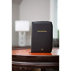 RVR60, Santa Biblia, Letra Grande, Tamaño Compacto, Leathersoft, Negro, Palabras de Jesús en Rojo (Spanish Edition)