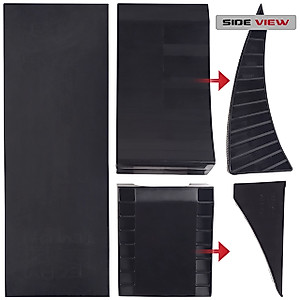 EZ RV Leveler - Curved Leveling Ramp with Chocks and Rubber Mat - RV Trailer Camper Leveling Blocks - 2 Pack for Tandem Axle Campers