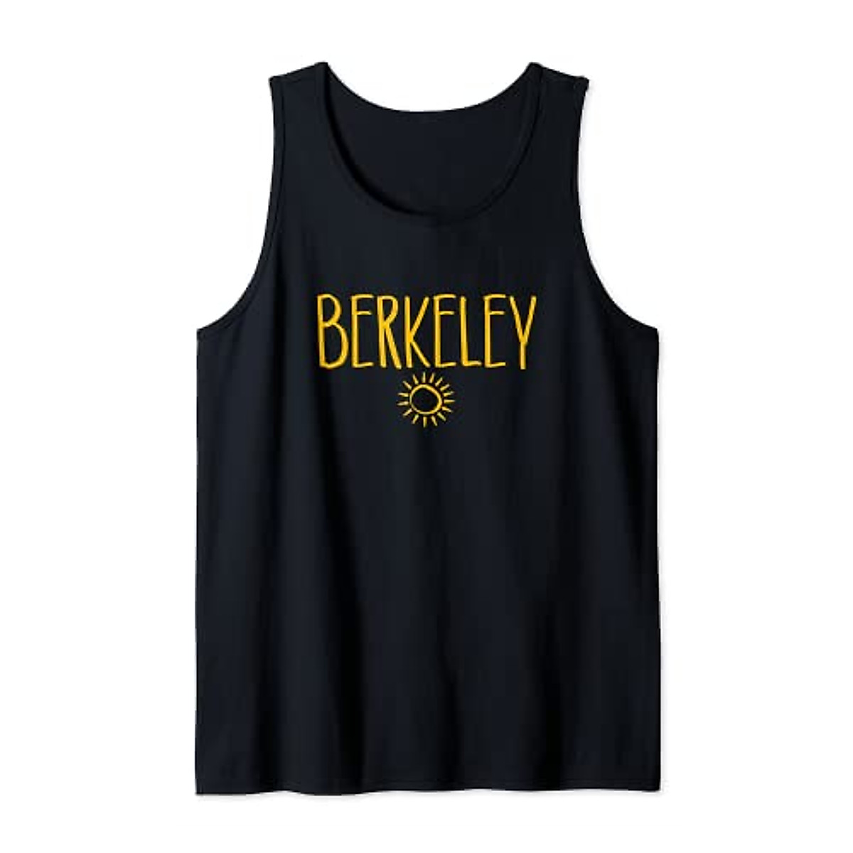 Berkeley California CA Sun Drawing Amber Print Tank Top
