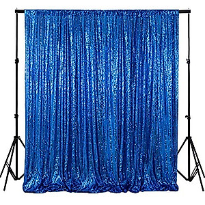 Sequin Backdrop Photo Booth Backdrop 6FTx6FT Royal Blue Wedding Shimmer Fabric Background for Baby Shower Sparkle Sequin Wall Backdrop for Party Event
