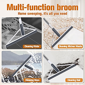 Multifunction Magic Broom,Squeegee Broom for Floor Silicone Broom for Bathroom, Window, Kitchen, Tile Cleaning Rubber Broom for Pet Hair