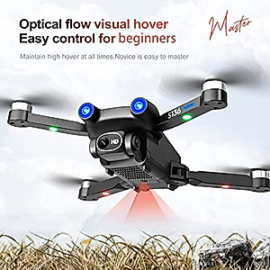 GPS Drone with 4K Camera for adults Beginner, 60 Minutes Ult-Long Flight Time, Optical Flow, 5G Transmission Foldable FPV RC Quadcopter with Brushless Motors, GPS Auto Return Home, Intelligent Follow Me, Include 3 batteries and handbag
