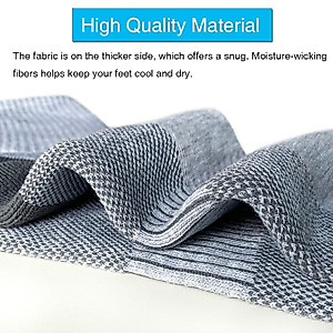 APTYID Men's Moisture Wicking Cushioned Crew Work Boot Socks, Size 9-12, Grey, 6 Pairs