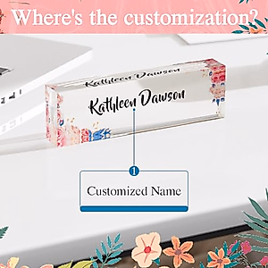 Custom Name Plate for Desk-Personalized Office Gifts, Promotion Gift for Colleagues, Daughters, Employees, Wife, Bosses and Teachers (Double Sided)