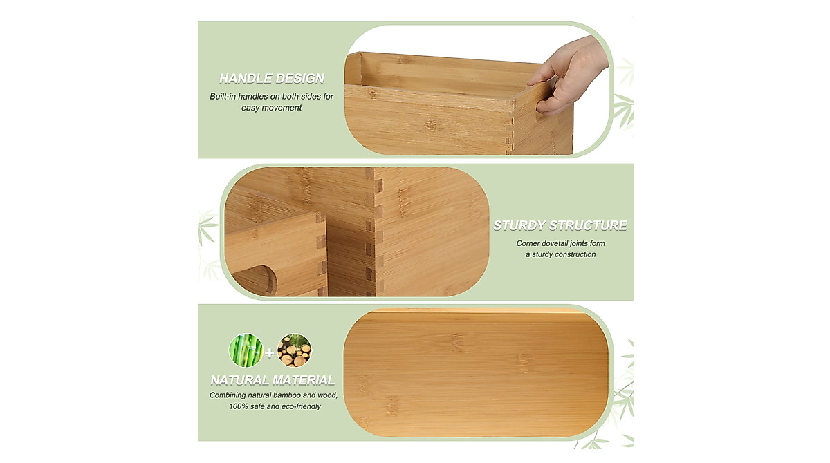 Nesting Wooden Crates Set of 4 for Storage & Organization