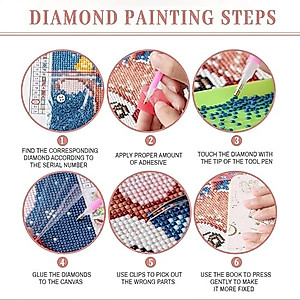 Eleploi 5D DIY Diamond Painting Kits for Adults - Rainbow Angel Diamond Painting, Full Round Diamond Canvas Diamond Art by Numbers Painting Kit Gift, Home Wall Decor 8x12 Inch