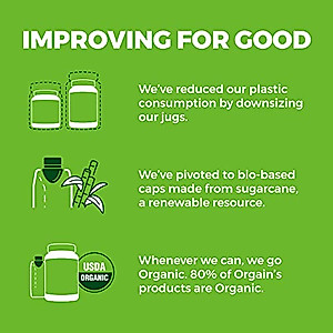 Orgain Organic Unflavored Vegan Protein Powder, Natural Unsweetened - 21g of Plant Based Protein, Non Dairy, Gluten Free, No Sugar Added, Soy Free, Non-GMO, 1.59 lb (Packaging May Vary)