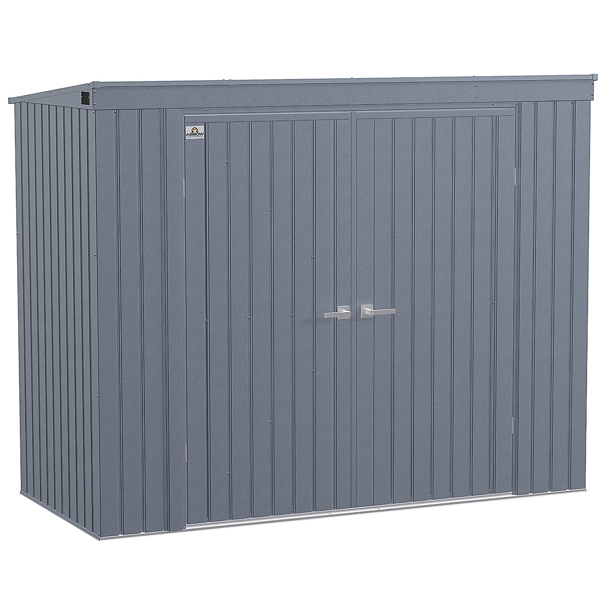 Arrow Shed Elite 8' x 4' Outdoor Lockable Steel Storage Shed Building with Pent Roof, Anthracite