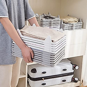 HIDDIT Lazy Folding Board Multi-Functional Folding Board Clothes Sweater Storage Folding Board Folding Clothes Artifact (Color : Gray, Size : One Small)