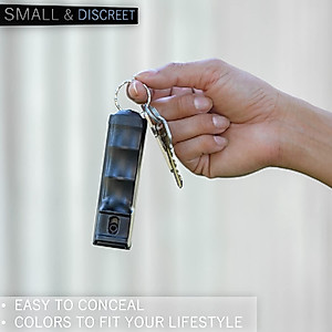 Police Magnum Keychain Pepper Spray Flip Top Safety- Maximum Heat Strength OC with Dye- Tactical Women & Men's Self Defense- Made in The USA- 3 Pack Black FT