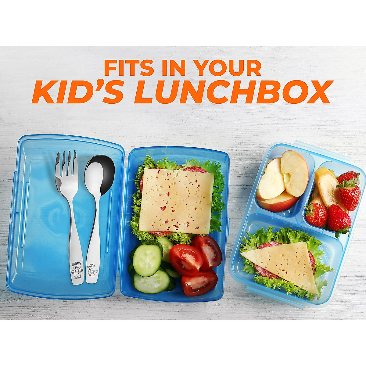 Zulay Kitchen 8 Pieces Toddler Utensils - Kids Stainless Silverware Set - Children & Toddler Safe Forks & Spoons - Smooth Edge, Mirror Polished, & Dishwasher Safe Kids Utensils (4 Forks & 4 Spoons)