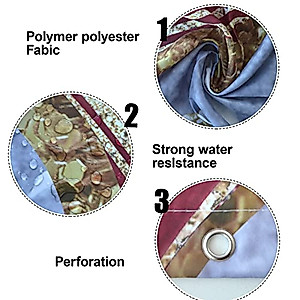 juwute Pink Marble Shower Curtain Sets with Rugs 4 Pcs, Grey Gold Abstract Ink Bathroom Sets with Shower Curtain and Rugs Accessories, Modern Shower Curtain for Bathroom Decor with 12 Hooks