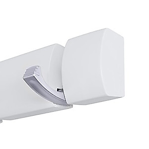 BIRDROCK HOME Wall Mounted Folding Hooks - 6 Folding Coat and Hat Rack Hooks - Satin Nickel Hooks - White Rail