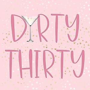 Dirty Thirty birthday gift for 30th birthday party guestbook woman pink gold: Composition notebook with 100 pages (dotted)