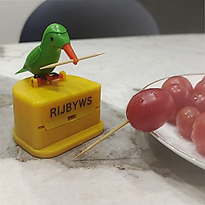 RIJBYWS Bird Toothpick Dispenser£¬Telescopic Automatic toothpick dispenser£¬Cute Toothpick holder decoration the kitchen, home,party, fun gifts for children parents