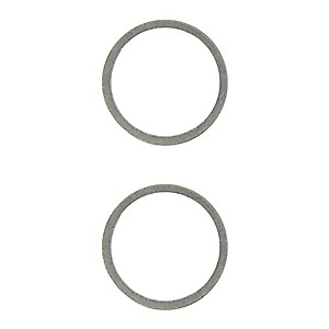 Camera Bezel Ring Set (Back, Set of 2) for Apple iPhone 11, 12, & 12 Mini (Black) (10 Pack) with Separator Card