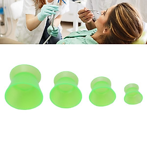 4pcs Silicone Mixing Bowls Set, Paint Facial Mask Blending Dental Material Mixing Bowl Oral Hygiene Dental Tools for Alginate and Plaster Materials, Filler and Grout(Green and
