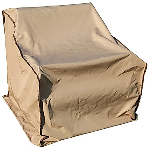 SORARA Patio Sofa Cover - Single Seater Outdoor Sofa Cover, Waterproof Lounge Porch Lawn Patio Furniture Covers, 34" W x 34" L x 36" H, Khaki