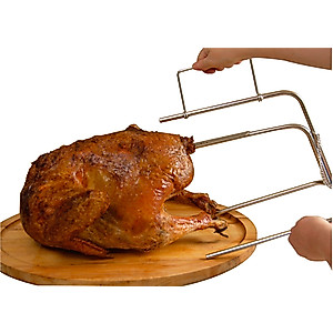 Camerons Turkey Roaster - Original Upside Down Turkey Dunrite Stainless Steel Cooker - Keeps Juices Inside Meat, Not Outside the Pan - Great for Cooking Roasts & Poultry Dinners - Barbecue Grill Gift