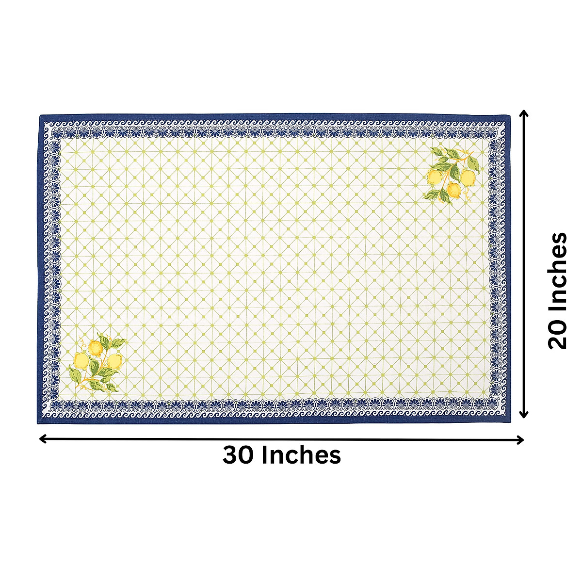 FINGERCRAFT Kitchen Dish Towels, 100% Natural Cotton, Set of 6 Multi-Purpose Kitchen Towels, Very Soft, Highly Absorbent, Tea Towels for Kitchen Décor 20X30 (Lemon Leaf)