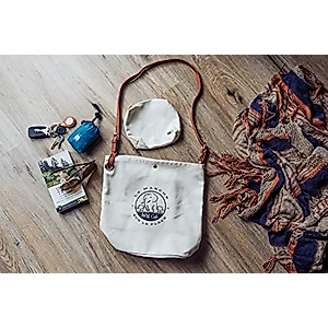 Canvas Tote Bag With Pockets, Adjustable Faux Leather Strap & Magnetic Closure - Everyday Chic Cotton Washable Heavy Duty Tote Bag Purse With Zippered Interior Pocket & Matching Accessory Pouch