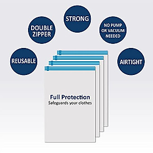 15 Compression Bags for Travel, Roll Up Space Saver Bags for Travel, Saves 80% of Storage Space, Travel Compression Bags for Packing & Clothes, No Pump or Vacuum Needed