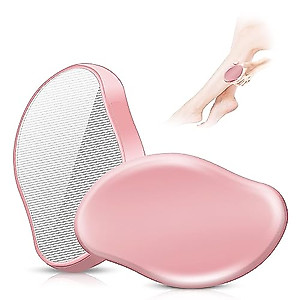 Fochst Crystal Hair Eraser for Women and Men, Reusable Crystal Hair Remover Magic Painless Exfoliation Hair Removal Tool, Magic Hair Eraser for Back Arms Legs (Pink)