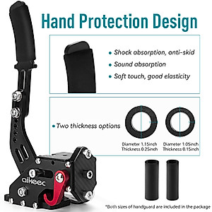 aikeec 64 Bit USB Handbrake with Clamp for PC Windows Sim Racing Games G25 G27 G29 T500 FANATECOSW Dirt Rally with Handle Grip