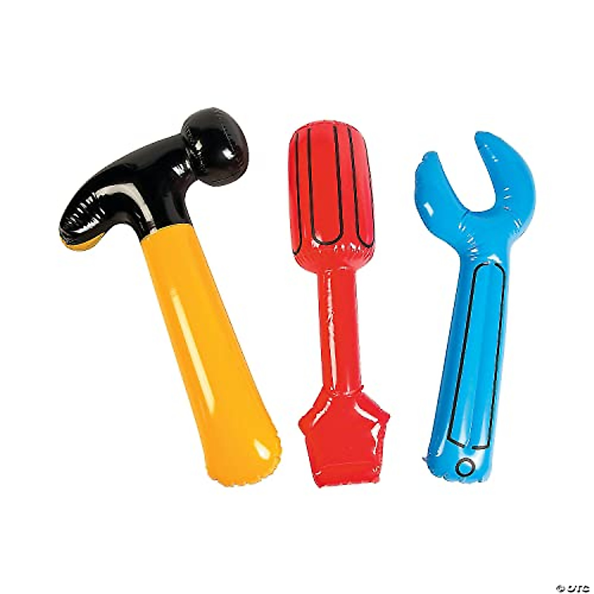 Fun Express Hammer, Screw Driver, and Wrench Inflatable Tool Set- Great for a Construction Party